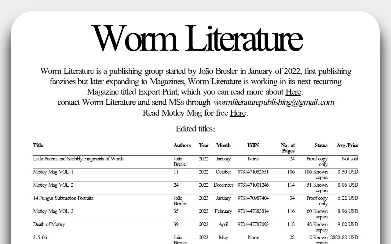 Worm Literature